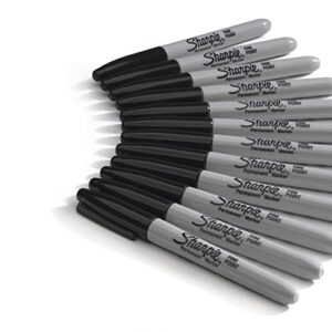 Sharpie Permanent Markers, Fine Point, Black, 36 Count