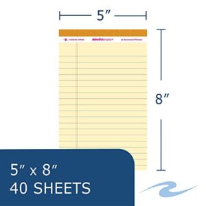 Roaring Spring Enviroshades Recycled Mini Legal Pads, 4 Pack, 5" x 8" 40 Sheets, Assorted Colors