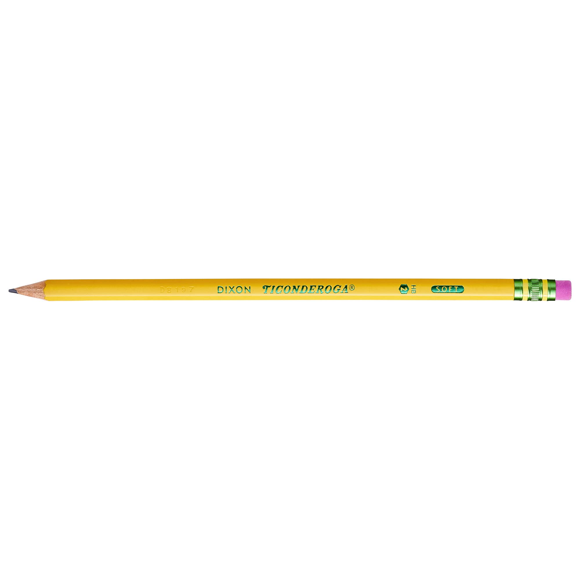 TICONDEROGA Pencils, Wood-Cased, Pre-Sharpened, Graphite #2 HB Soft, Yellow, 30-Pack (X13830)