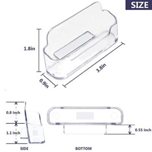 Business Card Holder for Desk - 4 Pack Acrylic Business Card Holder , Fits 30-50 Business Cards Display Business Card Stand Desktop Business Card Holders for Exhibition