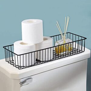 wetheny farmhouse decor metal wire organizer storage basket bin (1 pack) -toilet paper storage – organization and storage for bathroom, kitchen cabinets, pantry, closets, craft room, garage (black)