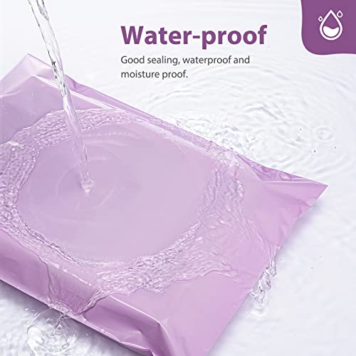 Fuxury Poly Mailers 14.5x19 Inch 100 Pcs, Waterproof Shipping Bags for Clothing, Strong Adhensive Shipping Envelopes for Small Business Suppliers, Self Seal Mailers Poly Bags Mailing Envelopes Purple