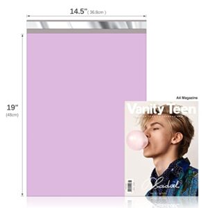 Fuxury Poly Mailers 14.5x19 Inch 100 Pcs, Waterproof Shipping Bags for Clothing, Strong Adhensive Shipping Envelopes for Small Business Suppliers, Self Seal Mailers Poly Bags Mailing Envelopes Purple