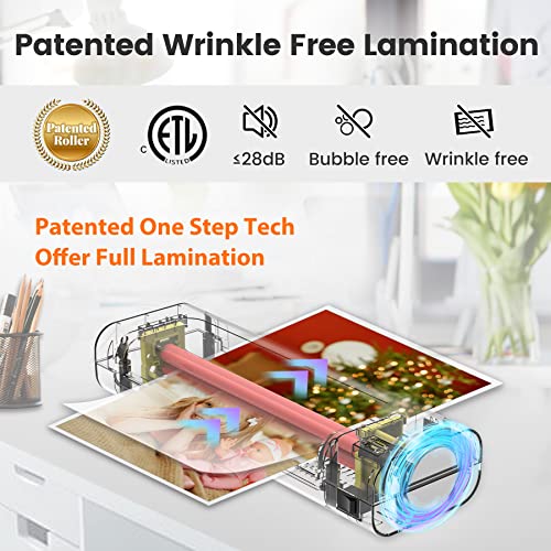 Laminator Machine,VidaTeco 9-inch Thermal&Cold Laminator with Laminating Sheets 20 pcs,Laminating Machine with 2-Min Faster Preheat,Personal Lamination Machine with Patented Roller for Teacher(Black)