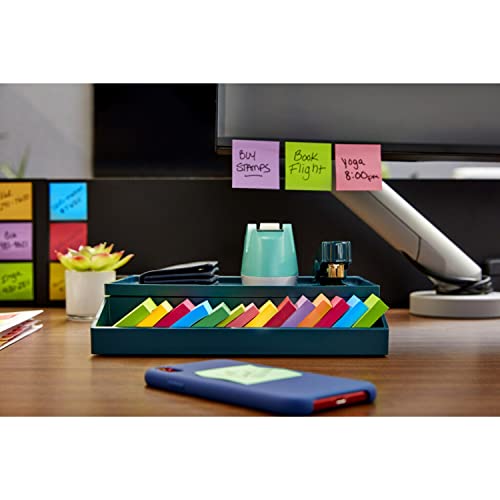 Post-it Super Sticky Notes, 2 in x 2 in, 8 Pads, 2x the Sticking Power, Rio de Janeiro Collection, Bright Colors (Orange, Pink, Blue, Green), Recyclable (622-8SSAU)