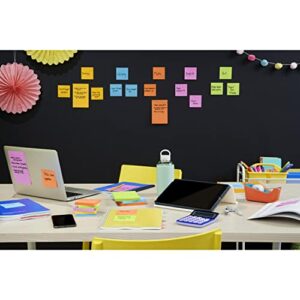 Post-it Super Sticky Notes, 2 in x 2 in, 8 Pads, 2x the Sticking Power, Rio de Janeiro Collection, Bright Colors (Orange, Pink, Blue, Green), Recyclable (622-8SSAU)