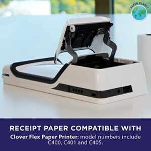 Thermal Paper for Clover POS (Clover Flex Thermal Printer) by Paper Planet | Credit Card Receipt Paper for Clover Flex C400 C401 C405 | 10 Rolls