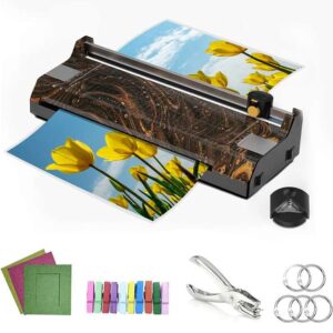 13 inch laminator machine 11×17 ,bariho 7 in 1 a3/a4/a6 laminator machine, thermal laminating machine,home office school use with 50 pouches laminator machine