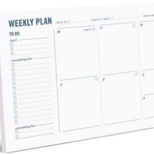 Two Tumbleweeds Weekly Planning Pad - Weekly Calendar Notepad with ToDo List, Schedule, and Habit Tracker - Planner and Organizer for School & Work - 6x9" - 50 Undated Sheets