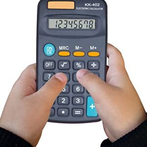 Basic Calculator Dual Power 8 Digit Desktop Calculator (Black,Set of 30)