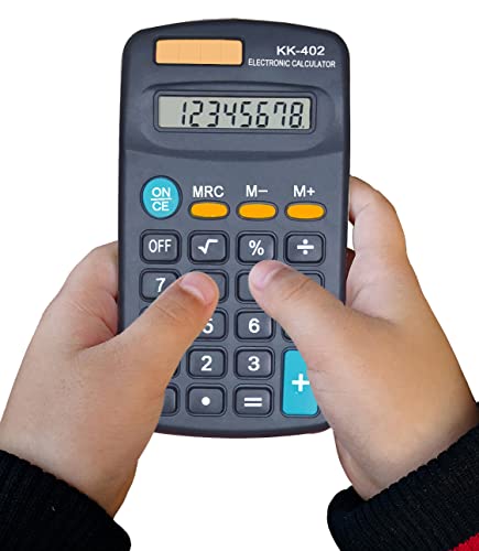 Basic Calculator Dual Power 8 Digit Desktop Calculator (Black,Set of 30)