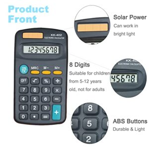 Basic Calculator Dual Power 8 Digit Desktop Calculator (Black,Set of 30)