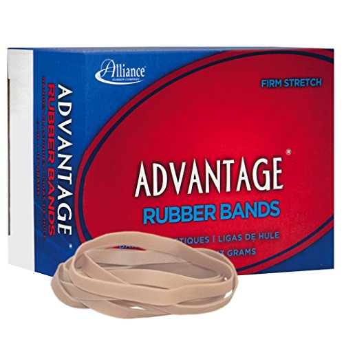 Alliance Rubber 26649 Advantage Rubber Bands Size #64, 1/4 lb Box Contains Approx. 80 Bands (3 1/2" x 1/4", Natural Crepe)