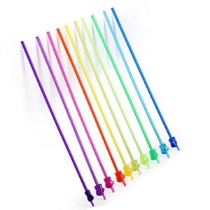 10pcs children finger reading stick point reading pen kindergarten student teacher teaching reading picture book finger shape mini pointer stick (10 colors)