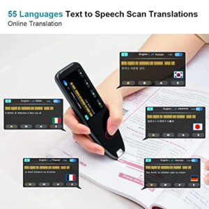 Language Translator Device Scanner Pen - Text to Speech Device for Dyslexia, Suitable for Language Learners Scan Translate Reading Pen,Fast - Under 0.5 Sec