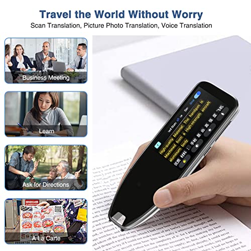 Language Translator Device Scanner Pen - Text to Speech Device for Dyslexia, Suitable for Language Learners Scan Translate Reading Pen,Fast - Under 0.5 Sec