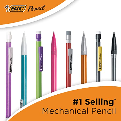 BIC Xtra Smooth Mechanical Pencils (MPNP24-BLK), Medium Point (0.7mm), Fun Pastel Color Pencils, Back to School, 24 Count