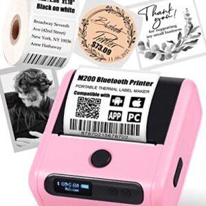 Memoking Label Makers Machine with Tape for Home & Office Organization and Storage - 3" Wireless Label Printer for Office Supplies Labels - Mini Sticker Maker - M200 Bluetooth Label Maker for Phone&PC