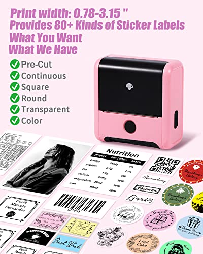 Memoking Label Makers Machine with Tape for Home & Office Organization and Storage - 3" Wireless Label Printer for Office Supplies Labels - Mini Sticker Maker - M200 Bluetooth Label Maker for Phone&PC