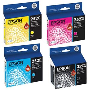 epson t252xl120, t252xl220, t252xl320, t252xl420 high yield ink cartridge set – epson workforce wf-3620