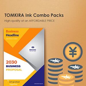 TOMKIRA 910 XL Ink cartridges Combo Pack Replacement for 910 XL Compatible with OfficeJet Pro 8020 8030 8025 8035 8028, Compatible with OfficeJet 8022 8010 8015 (1 Black,1 Cyan,1 Magenta,1 Yellow)