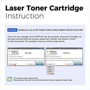 MYCARTRIDGE 414X (with CHIP) Remanufactured Toner Cartridge Replacement for HP 414X 414A W2020X W2020A for Color Laserjet Pro M454dw M479fdw M454dn M479fdn M479dw (1 Black)