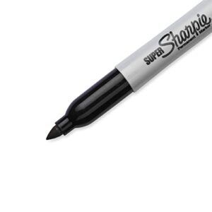 Sharpie Super Permanent Markers, Broad Fine Tip, Black, 12 Count (33001)