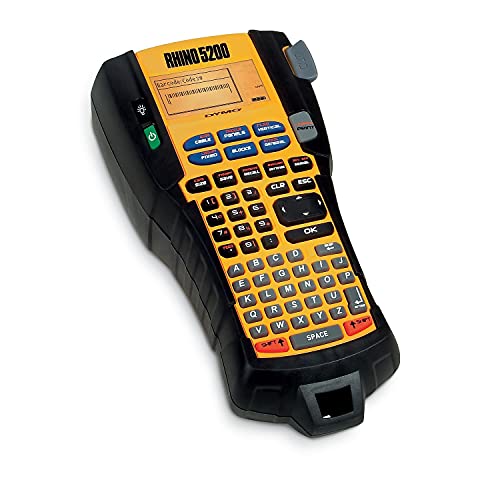 Dymo 1755749 Rhino 5200 Industrial Label Maker, 5 Lines, 6-1/10W X 11-2/9D X 3-1/2H