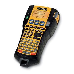 Dymo 1755749 Rhino 5200 Industrial Label Maker, 5 Lines, 6-1/10W X 11-2/9D X 3-1/2H