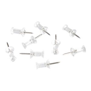 amazon basics push pins tacks, clear plastic head, steel point, 200-pack