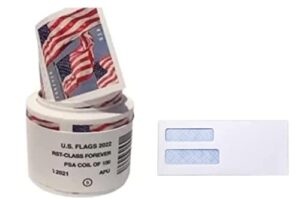 100pcs 2022-roll stamp with roll dispenser (contains 100 forever first class postage stamps)