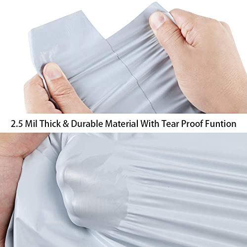 100 Pack Poly Mailers 12x15.5, White Self-Seal Shipping Bags, 2.5 Mil Thick Durable Mailing Envelopes, Packing Bags for Small Business