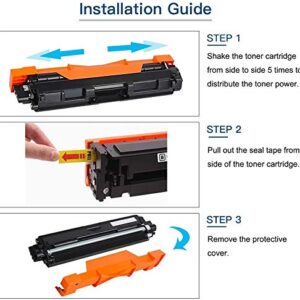 CP1215 Toner Replacement for HP 125A CB540A, BAISINE 4-Pack (CB540A Black, CB541A Cyan, CB542A Yellow, CB543A Magenta), Used in HP CP1518ni CP1215 CM1312nfi CP1515n CM1312 MFP Printer