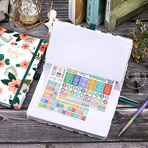 Budget Planner - 12 Month Financial Organizer, Expense Tracker, Undated Finance Planner & Bill Organizer, 5.5" x 8.2" Monthly Budget Book, Account Book, Start Anytime, Pen Loop, Stickers