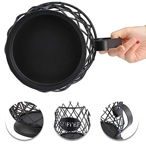 K Cup Holder Coffee Pod Holders for 35 Kcups Keurig Storage Organizer Coffee Bar Accessories for Counter - Matte Black