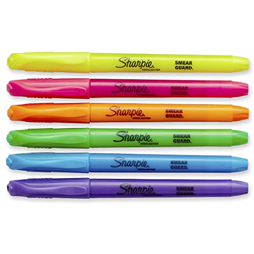 SHARPIE Pocket Style Highlighters, Chisel Tip, Assorted Colors, 24 Count