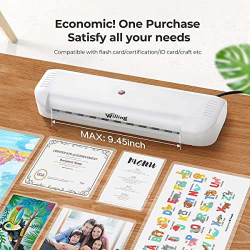 Thermal Laminator,Quick Warm-Up System for a Professional Finish,9 Inches Max Width,overheating Protection,Use for Home, Office or School, Suitable for use with Photos