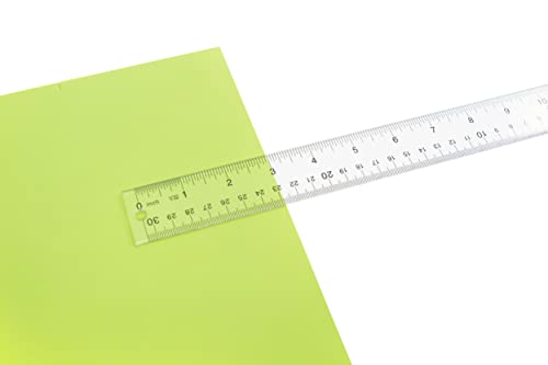 Westcott Clear Flexible Acrylic Ruler, Acrylic, 12 In, Metric