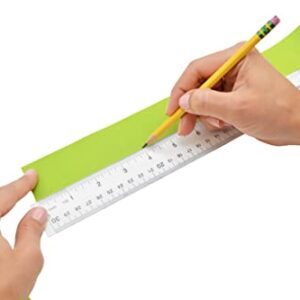 Westcott Clear Flexible Acrylic Ruler, Acrylic, 12 In, Metric