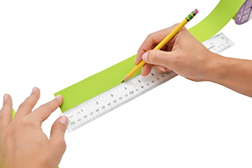 Westcott Clear Flexible Acrylic Ruler, Acrylic, 12 In, Metric