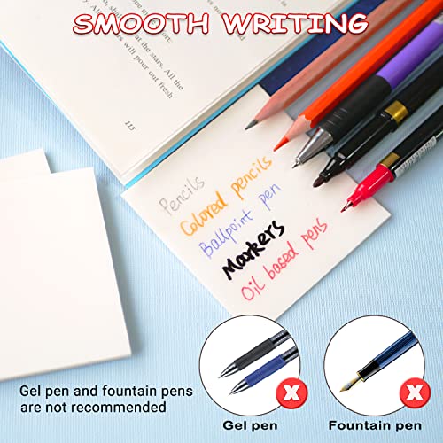 Transparent Sticky Notes - 3x3 inch Clear Sticky Notes Waterproof Self-Adhesive Translucent Sticky Note Pads for Books Annotation, See Through Sticky Notes for School & Office (200 Sheets)