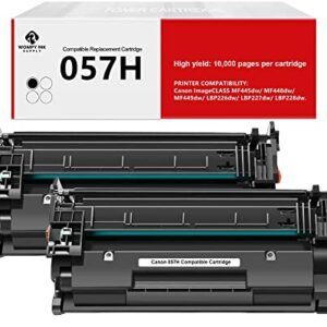 2 Pack Compatible Canon 057H Toner Cartridges | Canon 057H Toner 057H 057 CRG-057H | For Canon Imageclass Mf445dw Toner, Canon Imageclass mf445dw, Canon Imageclass mf455dw Imageclass lbp226dw toner