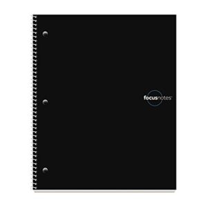 oxford focusnotes note taking system 1-subject notebook, 11 x 9 inches, white, 100 sheets (90223) – black