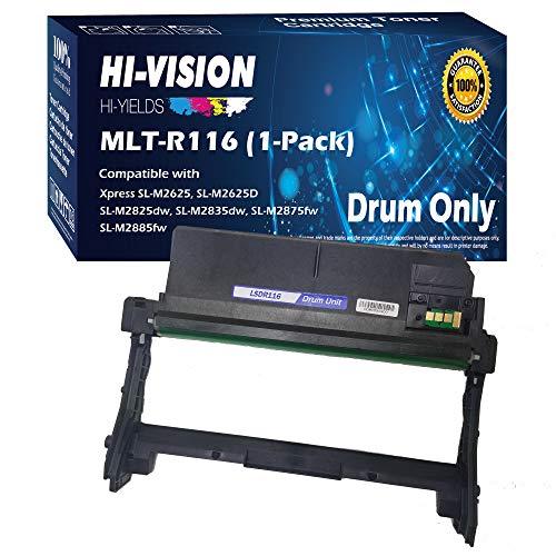 HI-VISION HI-YIELDS Compatible MLT-R116 Drum Unit Replacement for Samsung MLTR116 R116 use with Xpress SL-M2835DW M2885FW M2875FW M2825DW M2625 M2625D M2626D M2676N M2836 (1x Drum Unit, 1-Pack)