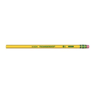 Ticonderoga Wood-Cased Pencils, Unsharpened, #2 HB Soft, Yellow, 96 Count