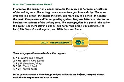 Ticonderoga Wood-Cased Pencils, Unsharpened, #2 HB Soft, Yellow, 96 Count