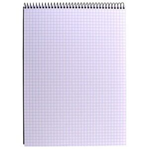 Silverpoint Top Wire Pad, Heavy Back, Quadrille Rule, 8.5 x 11.75 Inches, 70 Sheets, Protective Cover, Blue/Black (51070)