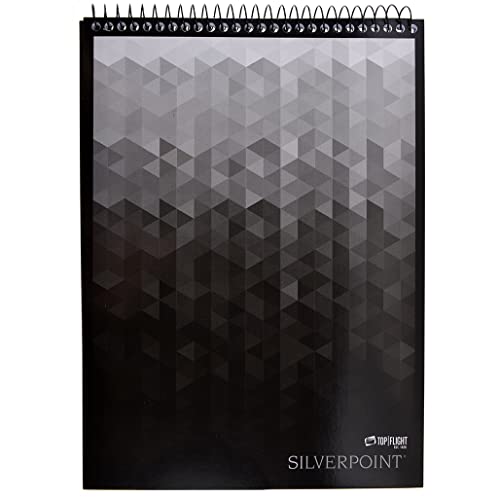 Silverpoint Top Wire Pad, Heavy Back, Quadrille Rule, 8.5 x 11.75 Inches, 70 Sheets, Protective Cover, Blue/Black (51070)