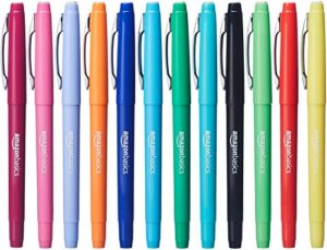 amazon basics felt tip marker pens – assorted color, 12-pack