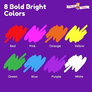 Bold Chalk Markers - Dry Erase Marker Pens - Chalk Markers for Chalkboards, Signs, Windows, Blackboard, Glass - Reversible Tip (8 Pack) - (Multicolored, 6mm)